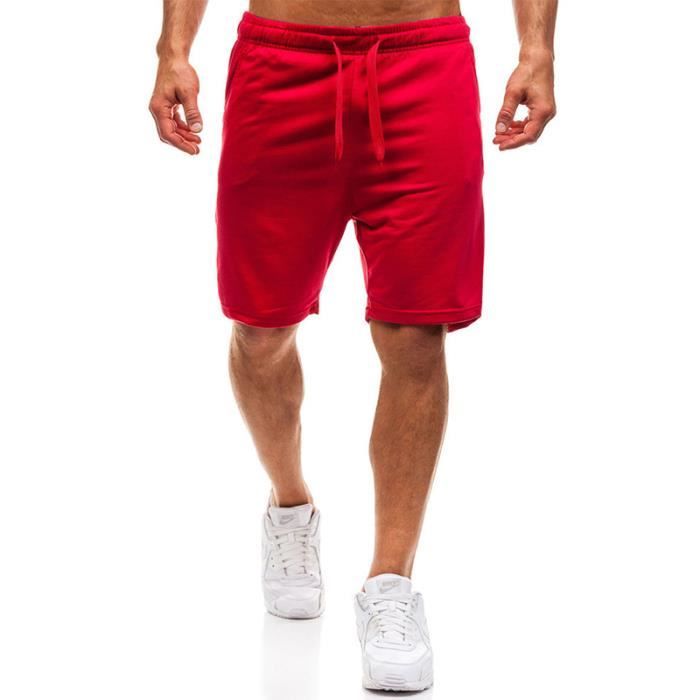 Short Homme,Basic Couleur Unie Short Sport Homme Running,Casual Short ...