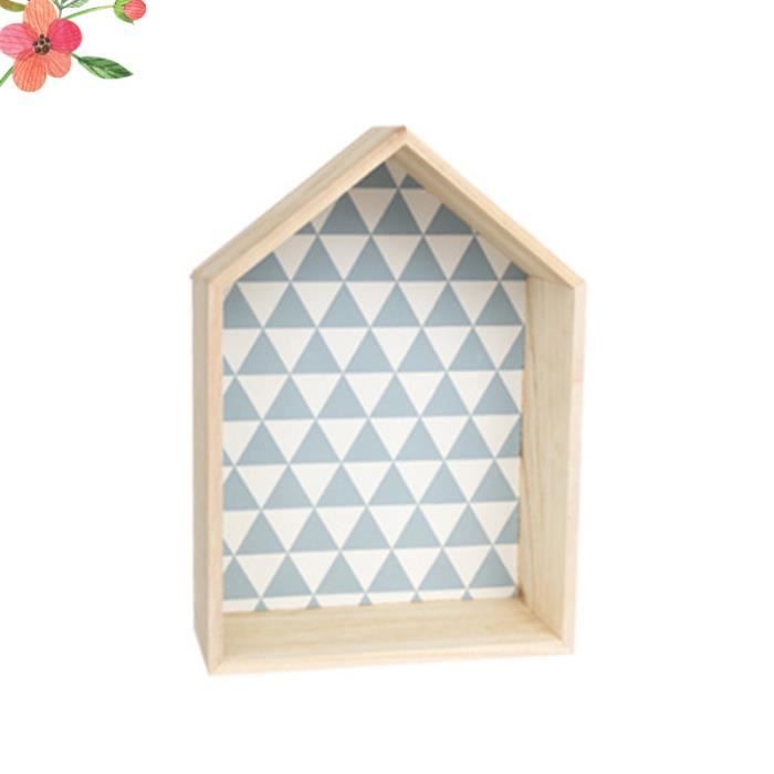 1PC House Shape Storage Rack Wooden Wall-Mounted Shelf Home Decoration ...