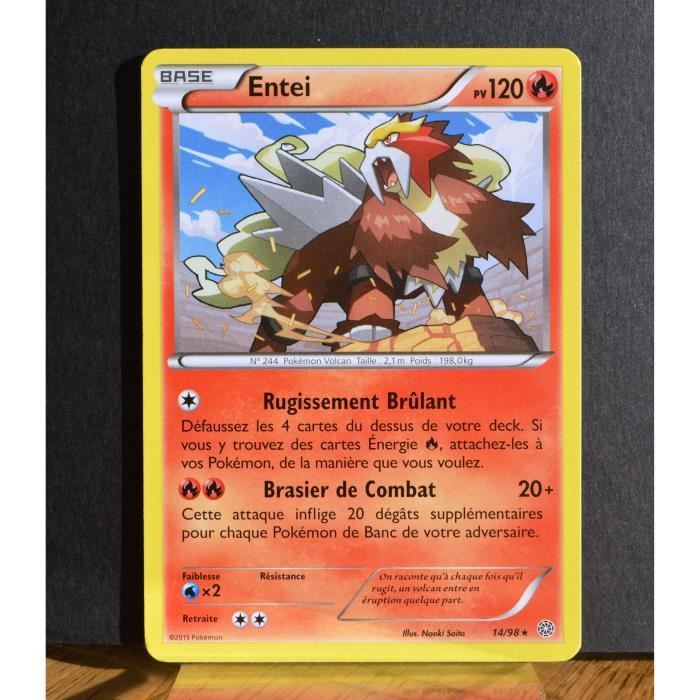 Carte Pokémon Entei 14-98 XY07 - Origines Antiques NEUF FR - Cdiscount ...