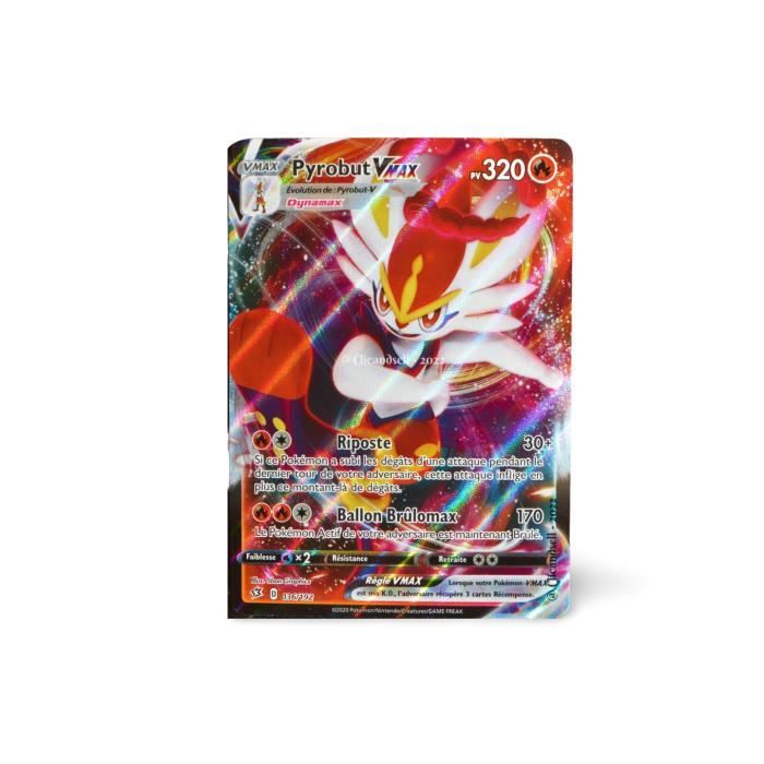 Carte Pokémon Pyrobut VMAX 320 PV 036-192 NEUF FR - Cdiscount Jeux - Jouets