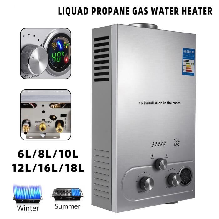 Chauffe-eau à gaz - PRUMYA - 6L - 12KW - GPL - Mural - Kit de douche inclus - Cdiscount Bricolage