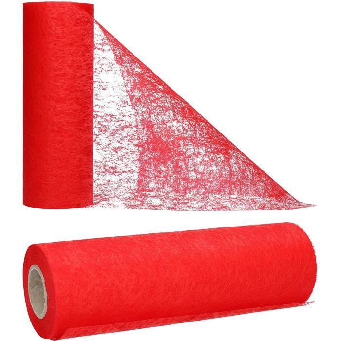 AmaCasa Chemin de Table Non tissé Courroie de Table Ruban de Table Non tissé Mariage Communion ...