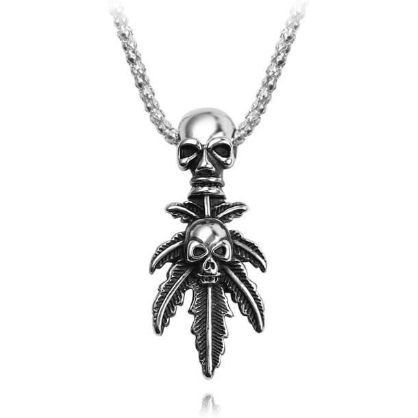 Collier Vintage En Acier Au Titane For Homme Dragon Ange Crâne Croix ...