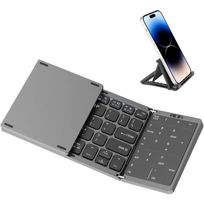Clavier Bluetooth Pliable, Clavier Sans Fil Avec Pavé Tactile Et Pavé ...