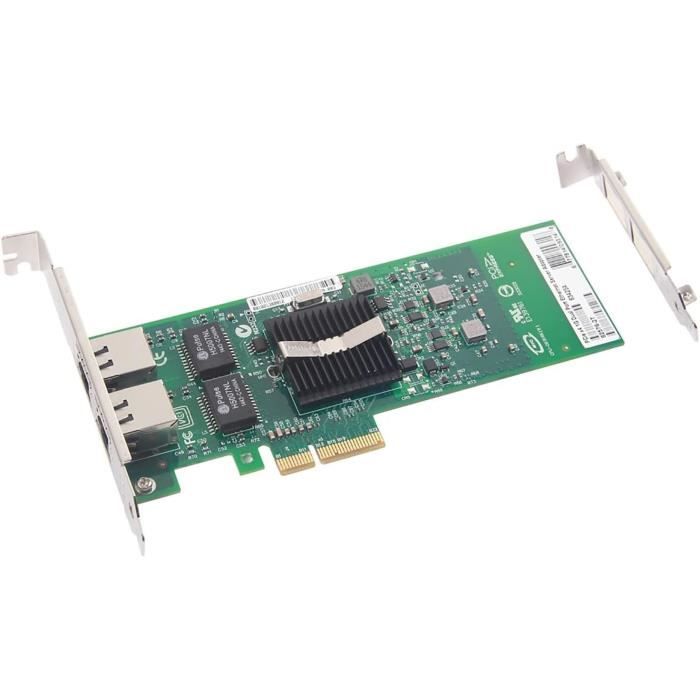H!Fiber Carte Réseau Gigabit Double Avec Puce Intel 82576, Carte Réseau ...