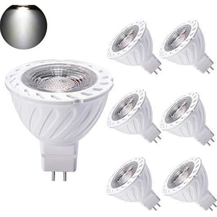 Yafido Ampoule MR16 GU5.3 LED 12V Blanc Froid 7W Equivalent à 50W Halogène Lampe GU 5.3 Spot ...