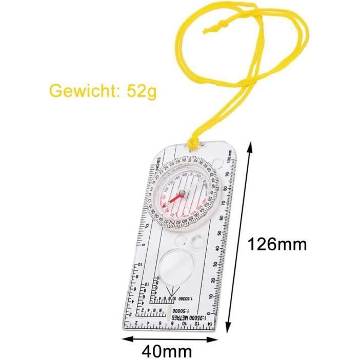 Boussole Mixte Adulte Deluxe Lightweight Map Ruler Compass Explorer ...