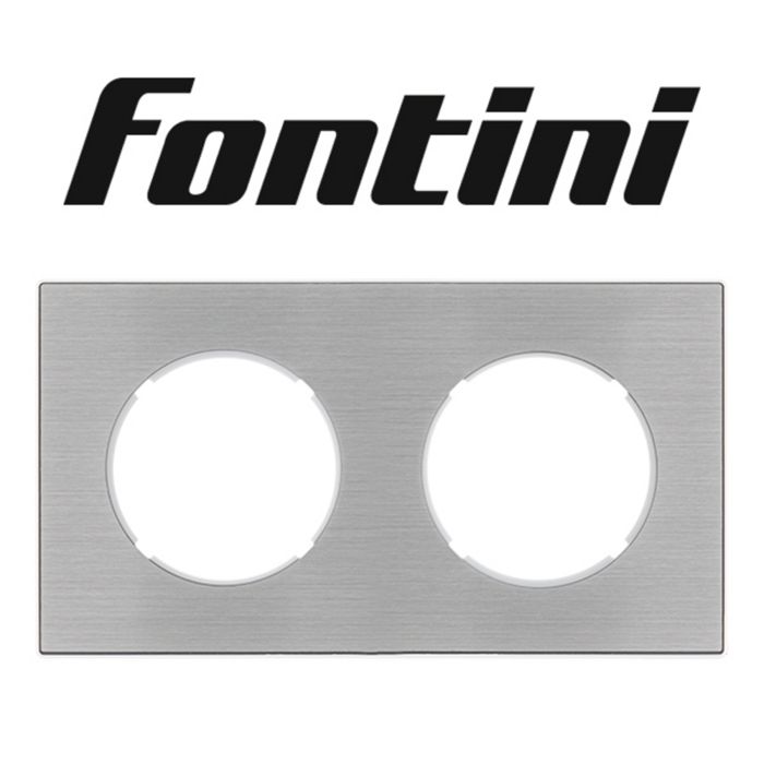 Plaque double METALLISE GRIS DOM - Cdiscount Bricolage