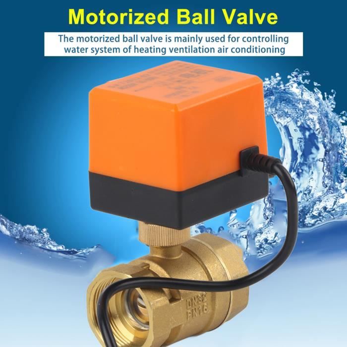 Robinet à Tournant Sphérique Motorisé CA 220V, G1-1 / 4 DN32 Robinet à ...