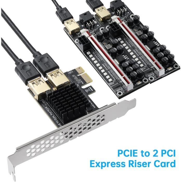 Pci-E Da 1 A 2 Pci-Express 16X Slot Scheda Riser - Scheda ...