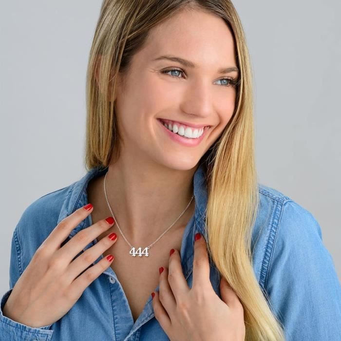 Collier Personnalisé [Chiffre D'Ange] Chaine Mumero Fille Pendentif ...