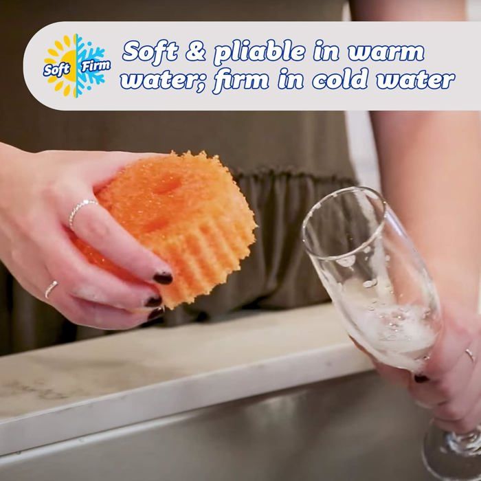 Scrub Daddy Color Smiley Anti-Scratch Sponge, Washable Antibacterial ...