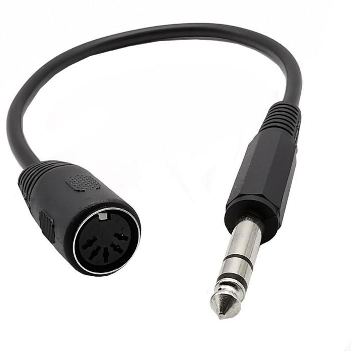 Câble adaptateur audio jack 6,35 mm vers MIDI DIN 5 broches 0,3 m noir ...