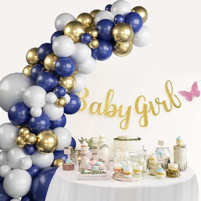 Kit d'Arche de Ballons Bleu Marine et Doré - Latex Naturel - 96 Pièces ...