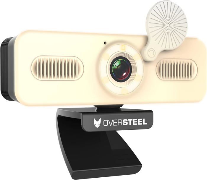 Bulat Webcam 1080P Full HD avec microphone et anneau lumineux, 60fps ...