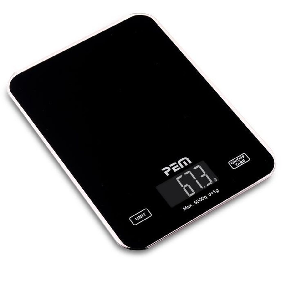 Pèse aliment en verre avec écran digital rétroéclairé - charge max. 5KG ...