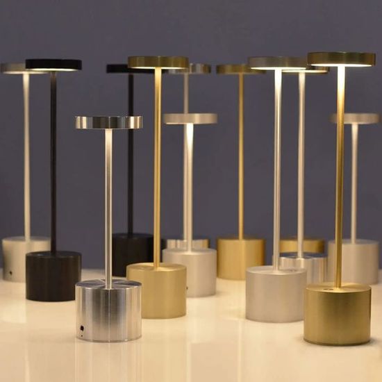 Petite Lampe de Bureau LED sans Fil, Rechargeable, Avec Gradation à 2 ...