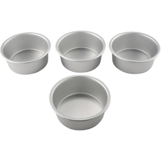 Lot De 4 Petits Moules À Gâteau, Ronds, Pour Mini Gâteaux, Pizzas ...