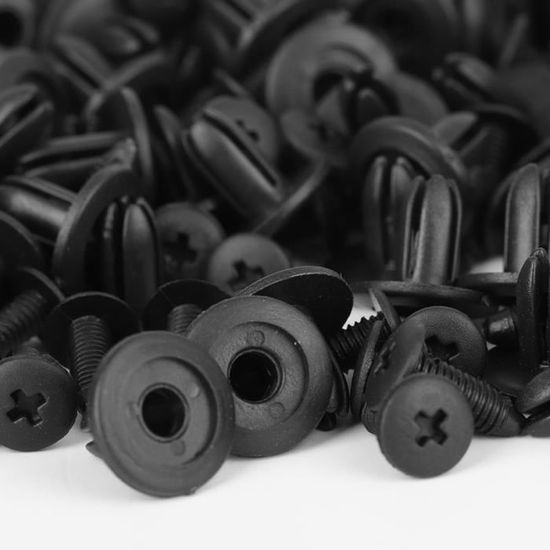 Mxzzand Fastener Rivet 100pcs Rivets en plastique de voiture 6mm Trou ...