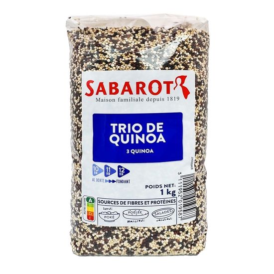 Trio de quinoa sachet de 1 kg Sabarot - Cdiscount Au quotidien