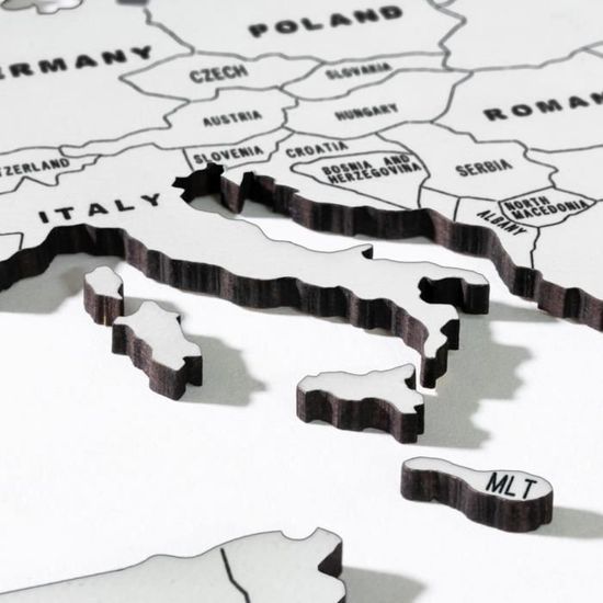 Carte du Monde eois 3D Map Monde Bois Décoration Murale Bois Carte du ...