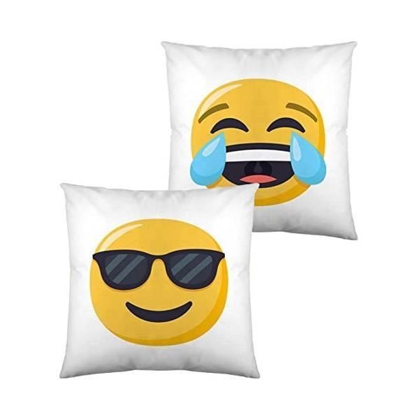 Housse de coussin Emoji (40 x 40 cm) - - - Emoji - Cdiscount Maison