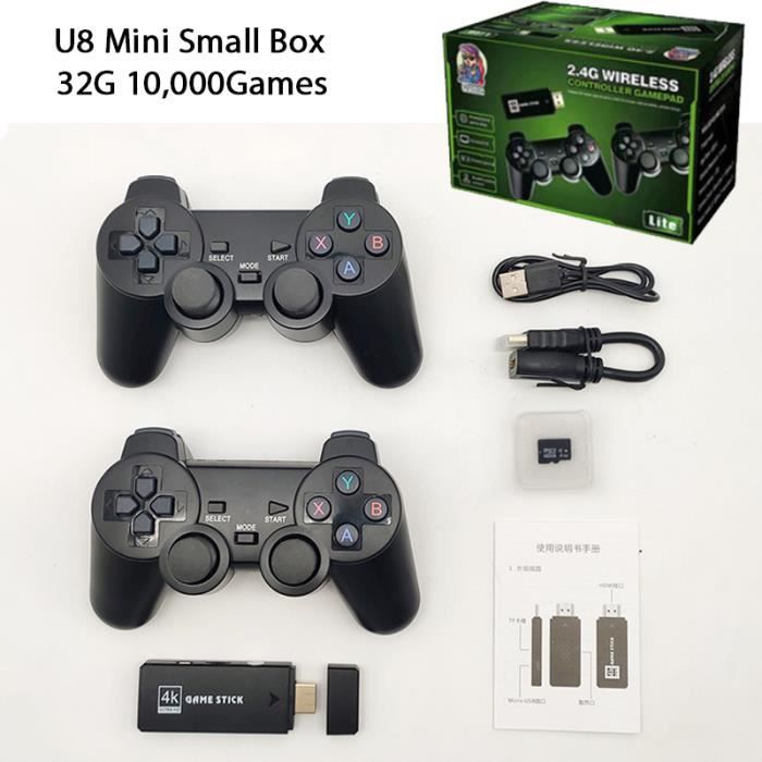 Petite Boîte 32G-Mini Console de jeu vidéo rétro U8 4K 15000, 2.4G ...