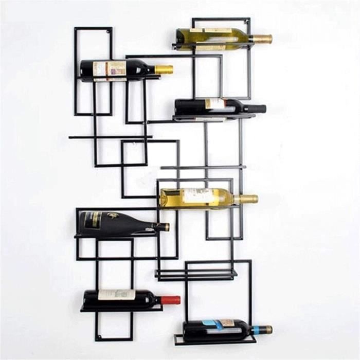 Casier a Bouteilles Vin Mural Montage mural Wine Rack en fer forgé ...