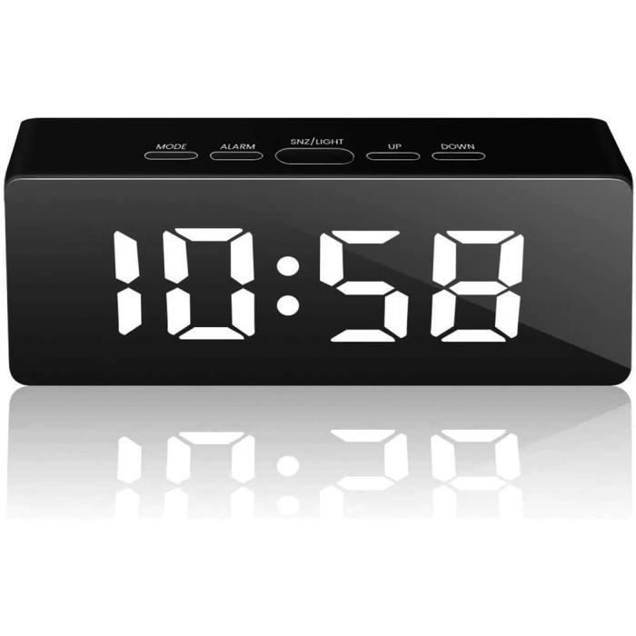 Réveil Numérique, Reveil Pile Réveil électronique avec Miroir ...