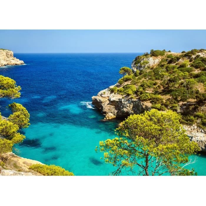 Papier Peint Panoramique Plage Et Les Rochers Mer 352 X 250 Cm Toison ...