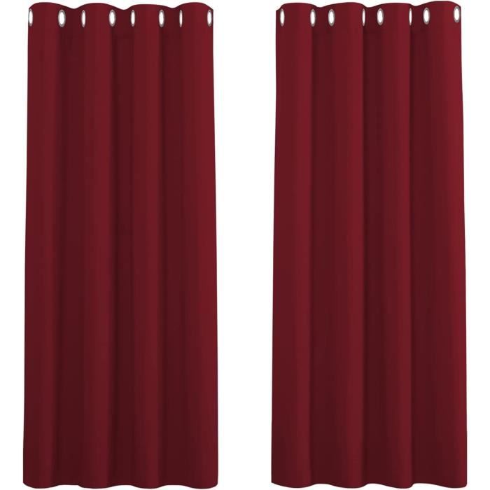 Rideau Thermique - Rouge Rideaux De Fenêtre Occultants Draperies Tombé ...