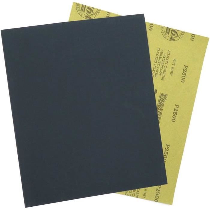 Papier de verre 2 feuilles de grain 60-2500 polissage humide et sec ...