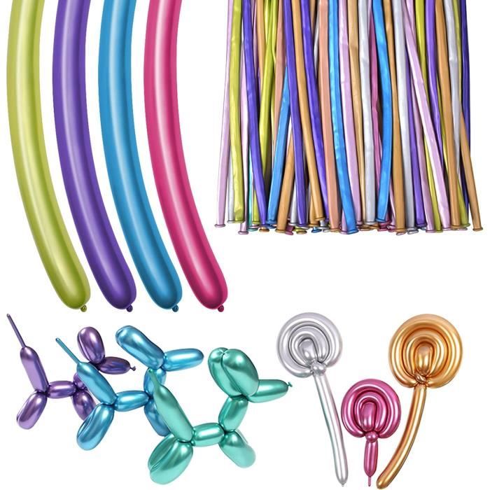 Ballons de Modélisation 100pcs Magiques Ballons en Latex Ballon de ...
