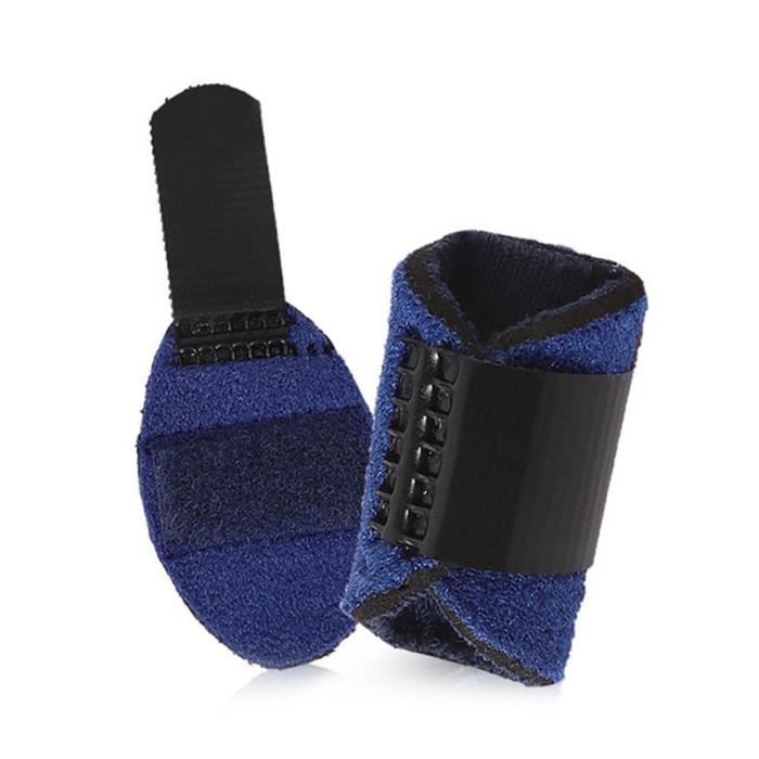 1 pièce Bleu-Attelle de doigt réglable imbibée, manchon de protection ...