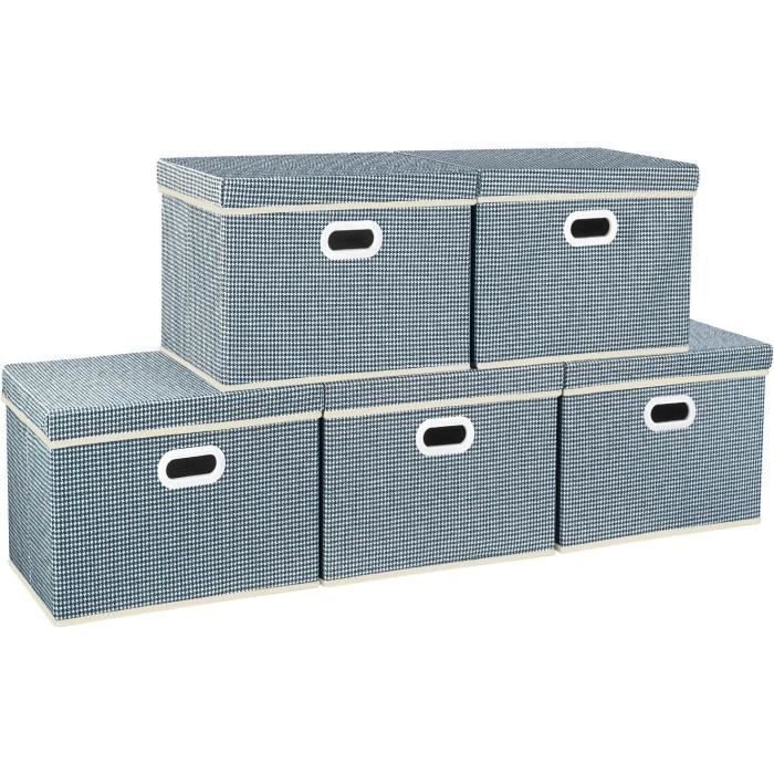Grande Boîte De Rangement Avec Couvercle, Motif, Tissu, Lavable ...