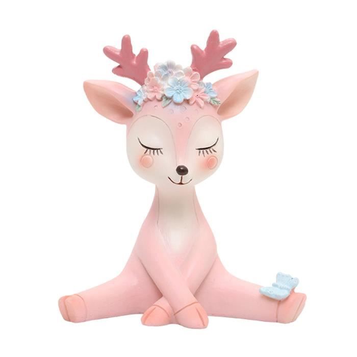 Statue de renne en résine nordique Sculpture animale Cake Topper ...