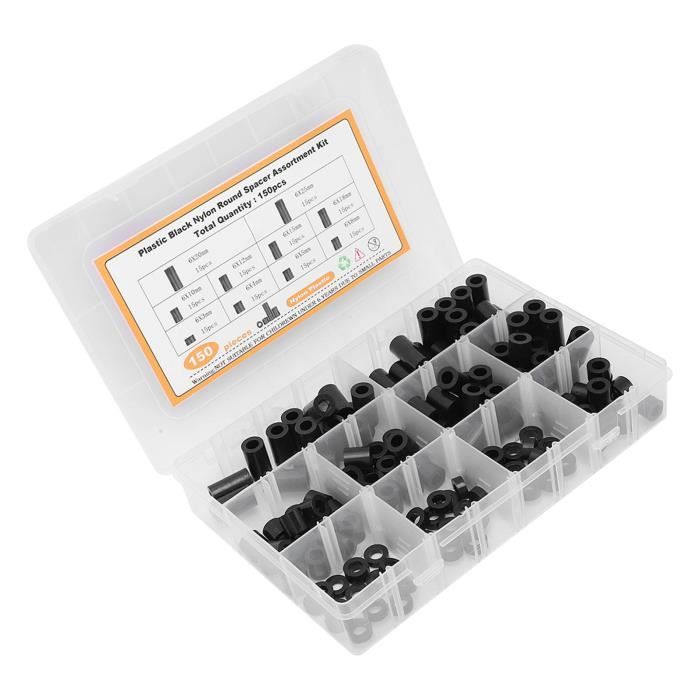 HURRISE Entretoises rondes en plastique Assortiment de 150 entretoises ...