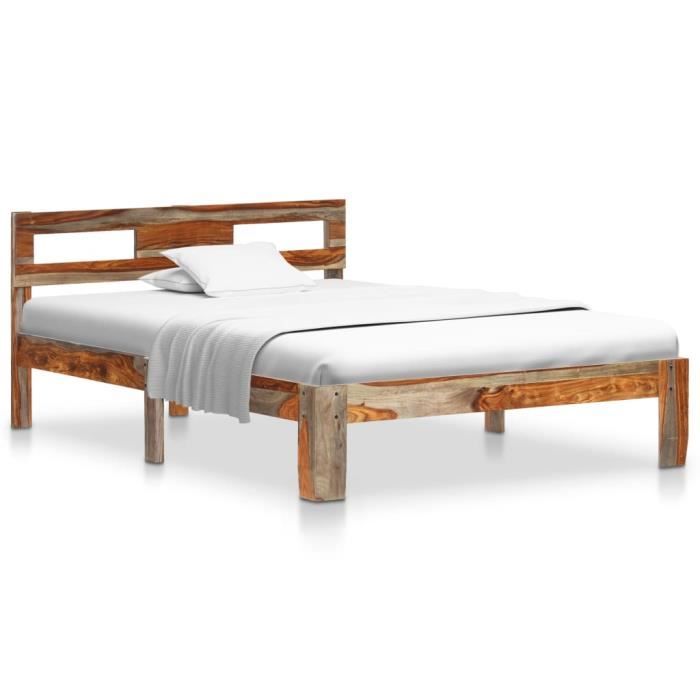 {5389}STORE® SALE Lit Grand Adulte - Bon sommeil - Bois massif ...