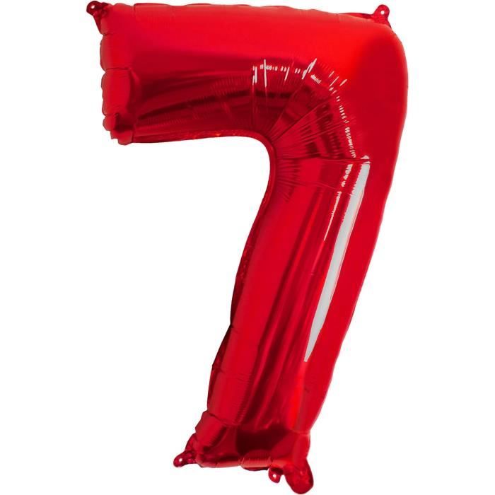 Ballon Numéro 7 Rouge Ballon Géant Numéro 7 Fêtes Anniversaire ...