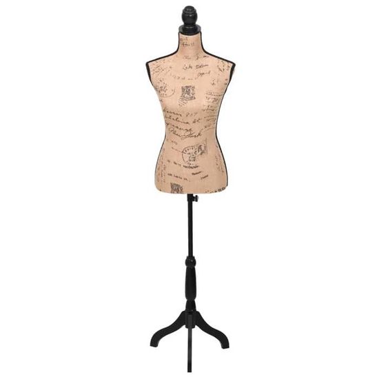 Buste de couture Mannequin de Femme Marron et Noir Jute - Cdiscount ...