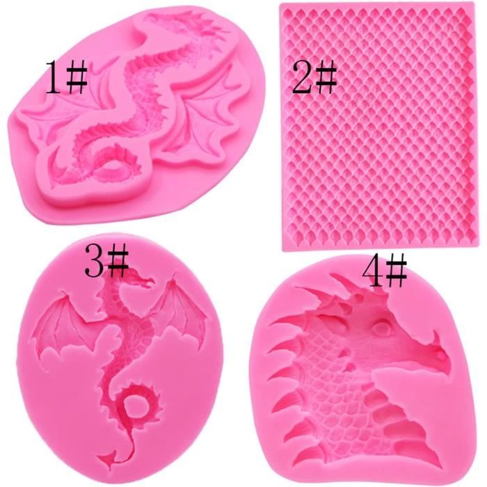 Écailles Poisson Dinosaure Fondant Décoration Gâteau Moule En Silicone ...