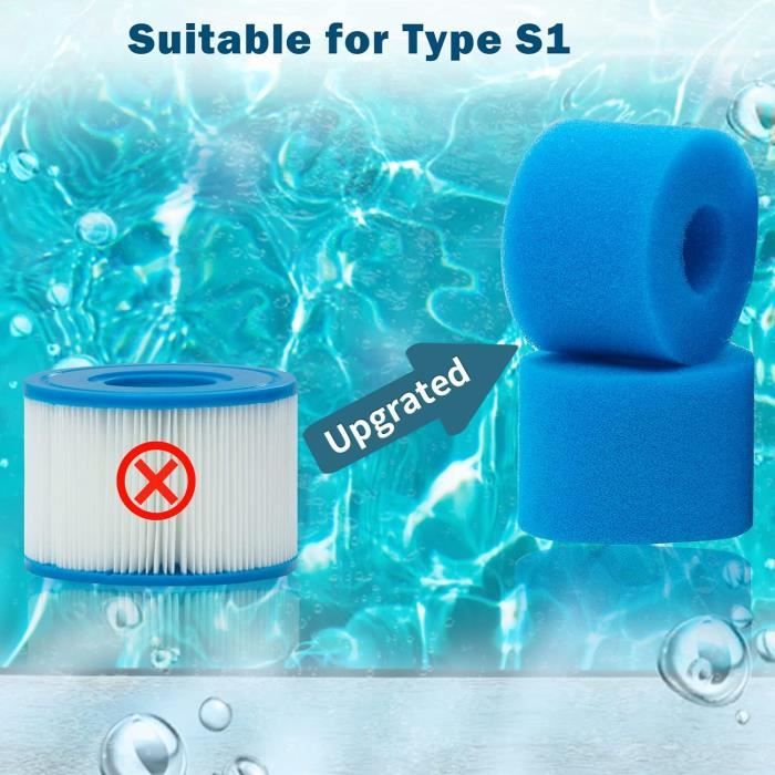 XIAOBUDIAN Filtres de Piscine en Mousse pour intex Type S1 Filtre en ...