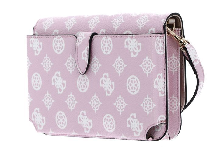 GUESS Sac à épaule bandoulière rose blanc pour femme Loralee Xbody Flap ...