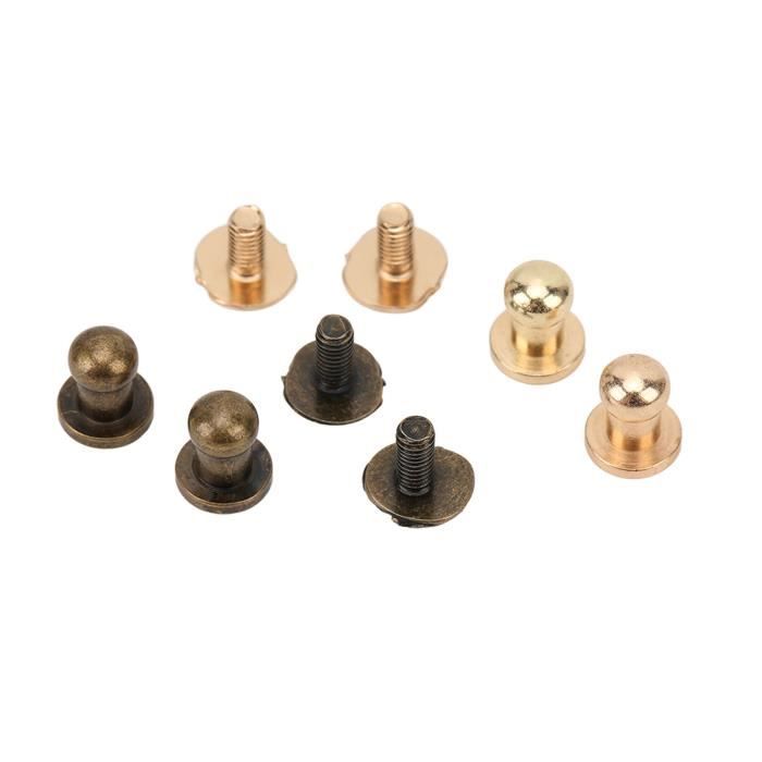 Rivets à vis Lot de 200 vis Chicago 0,3 x 0,2 po à tête ronde en cuivre ...