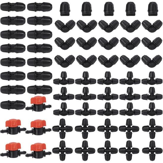 TRAHOO-Lot de 65 Raccords d'Irrigation Goutte à Goutte 1/4 ...