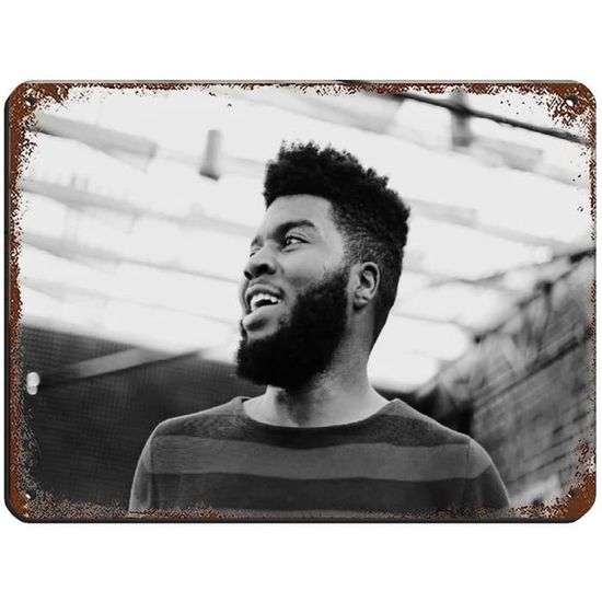 Poster rétro Singer Khalid en métal - Art chic rétro - Décoration ...