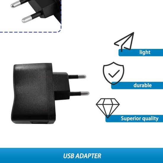 Adaptateur mural USB AC DC Alimentation murale Chargeur MP3 Prise EU ...