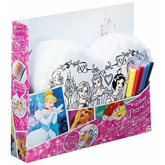 Coussin princesses disney à colorier - Cdiscount Maison