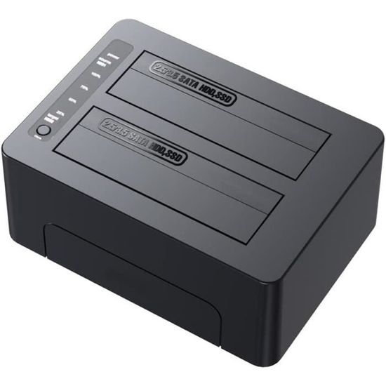 Dock Disque Durs Usb 3.0 Pour Sata De 2,5-3,5" Ssd-Hdd,Fonction Clonage ...