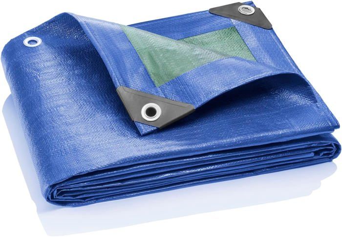 Bâche de Protection 4x5m à œillets Universal Vert/Bleu 90g/m².[G70 ...